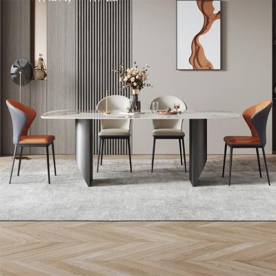 China Light Luxury Restaurant Square Marble Dining Tables Width 0.9m/1m for sale