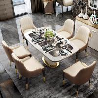China Marble Rectangle Counter Height Dining Table Chair Sets OEM ODM for sale