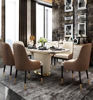 China Marble Rectangle Counter Height Dining Table Chair Sets OEM ODM for sale