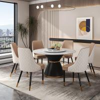 China 1.3/1.5M Width Large Functional Round Dining Room Tables With Turntable for sale