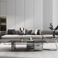 China Rectangular Modern Coffee Tea Table With Glass Table Top OEM ODM for sale