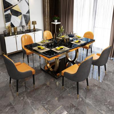 Cina Tavolo da pranzo in acciaio inossidabile rettangolare SEDIA in vendita