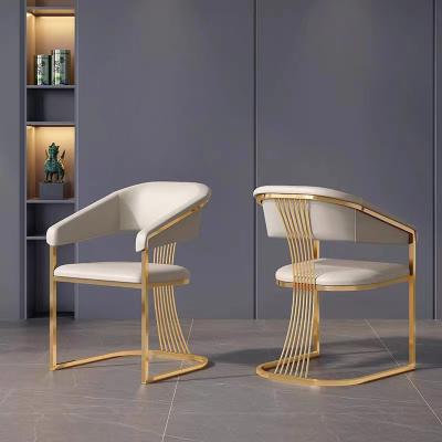 Cina Sedie da pranzo di lusso minimalista e moderna In acciaio inossidabile in vendita
