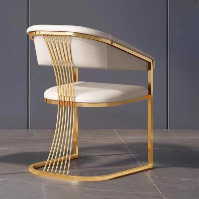 Cina Sedie da pranzo di lusso minimalista e moderna In acciaio inossidabile in vendita