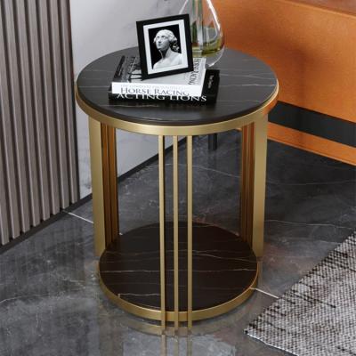 China Stainless Steel Circular Sofa Side Table For Living Room for sale