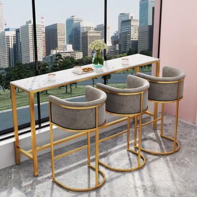 China Commercial Metal Bar Stools High Stool With Velvet / PU Seat for sale