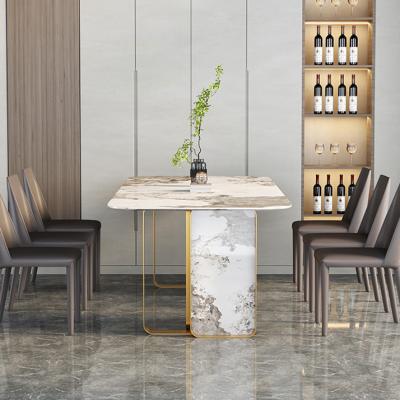 Cina Sala banchetti Arredamento della sala da pranzo Set da tavolo da pranzo marmo quadrato in vendita