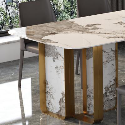 Cina Sala banchetti Arredamento della sala da pranzo Set da tavolo da pranzo marmo quadrato in vendita