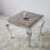 China Stainless Steel Square Sofa Side Table For Elegant Home Design for sale