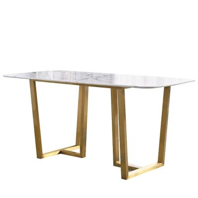 Cina Hotel Dining Table With Turntable Stainless Steel Legs 1.6M Length in vendita