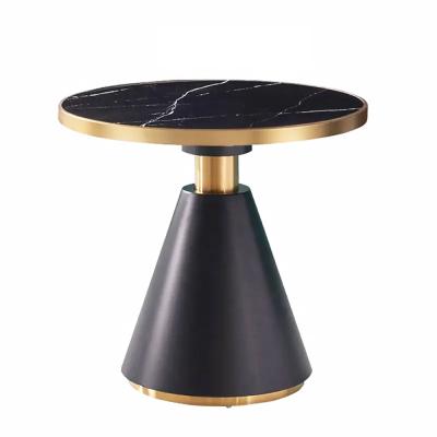Cina Tavolo di negoziato rotondo moderno Top marmoreo in acciaio inossidabile Oro/argento in vendita