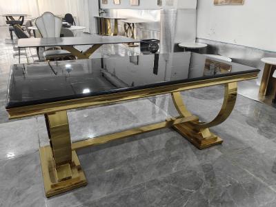 Cina Tavolo da pranzo in marmo in acciaio inossidabile per case moderne in vendita