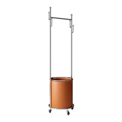 China Contemporary Floor Hanger Holder With PU Leather And Customizable Metal for sale