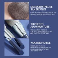 China Microcrystalline Silk Bristles Makeup Brush Kit Custom Logo Black for sale