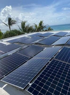 China 5 Degree Framed Flat Roof Solar Mounting System Commercial Ballasted Roof Mount Solar Racking for sale