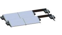 China Folding Tripod Flat Roof Solar Racking System with Windshield Mount - 40 m/s Wind Load, 0.8 kN/m² Snow Load for sale