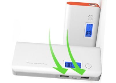 Κίνα Άσπρη κινητή τράπεζα 10000mah δύναμης/διπλός φορτιστής μπαταριών USB εξωτερικός προς πώληση