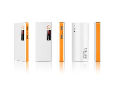 Cina batteria mobile astuta della Banca 18650 di potere di 11000mAh USB con arancio e bianco in vendita