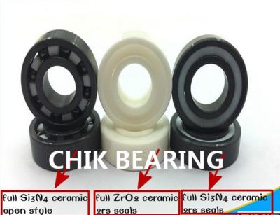 China Low Friction Folding Bicycle Full Hybrid Zro2 White Si3n4 Black Ceramic Bearings for sale