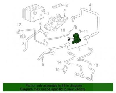 China 92857457304 Heater Control Valve For 100, 100 Quattro, 190D, 190E, 200 for sale