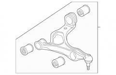 China 958 341 053 00, Lower Control Arm - Porsche 958-341-053-03 for sale