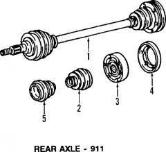 China 95133190100 CV Joint Kit For Porsche 911 964 CARRERA 4, 944 968, BOXSTER 986 Base for sale