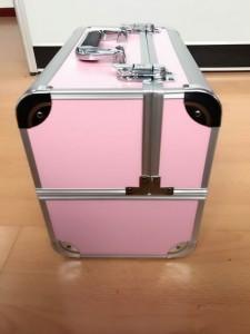 China Pink Glossy double-open cosmetic case Make Up Case(Keli – 180314) for sale