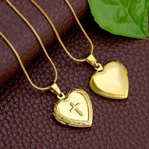 China 18K GOLD PLATED CUSTOM CROSS HEART PENDANT for sale