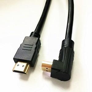 China HDMI AM TO RIGHT ANGLE MALE CABLE, MOLDING PLUG for sale