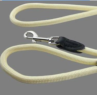 China 2.66m genuine round leather harness lead leash lightweight for dog for sale