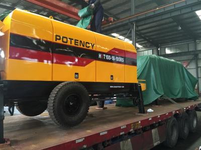 중국 정지 콘크리트 트레일러 펌프 디젤 전력 1800mm 스트로크 판매용