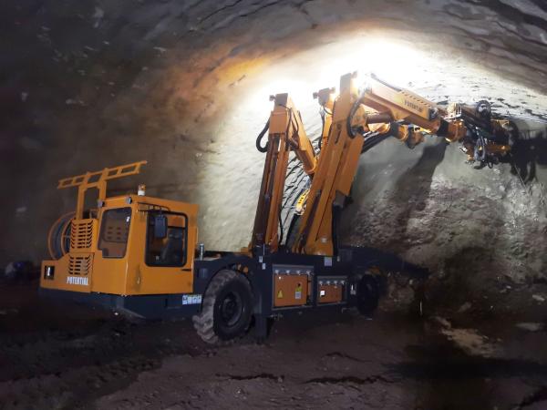 Quality 13KW Arch Installation Trolley With Rock Drill 3000Kg Platform Load Capacity for sale