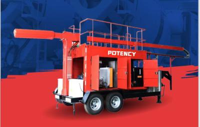 China Industrial Intelligent Cement Mixer Drum Cleaning Machine For Heavy Duty Blast Cleaning for sale