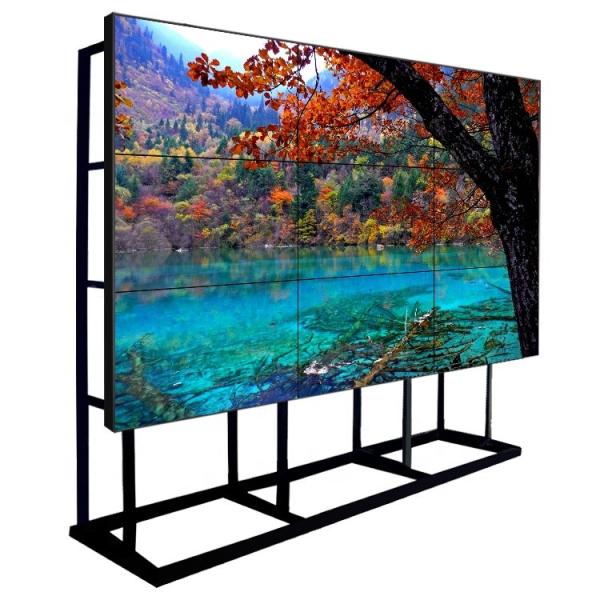 Écran d'épissage LCD ultra étroit UHD 55 pouces 3,5 mm Affichage murale vidéo intérieur