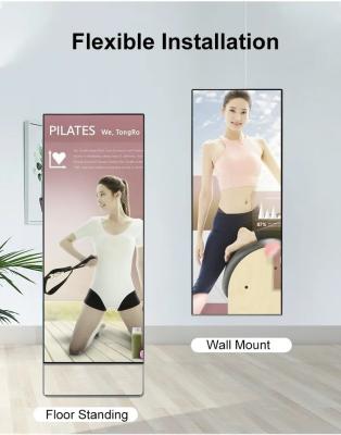 China Magic Fitness Touch Screen Smart Mirror LCD Display 43 Inch For Gym Home for sale
