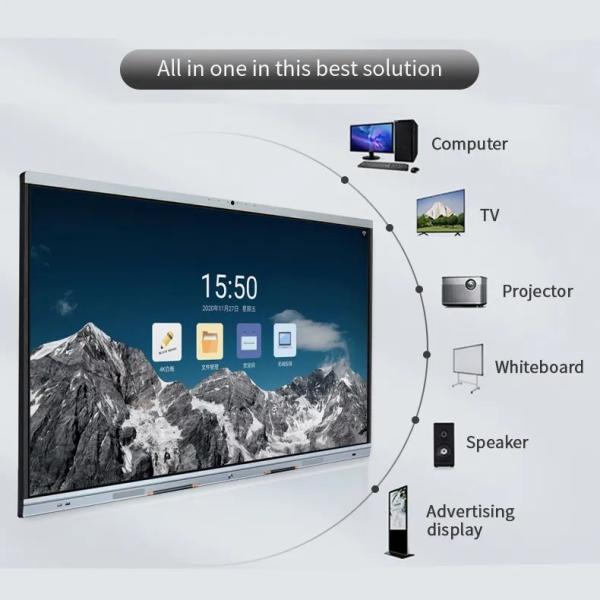 Multimedia LCD Digital Interactive Whiteboard Screen 85 Inch For Meeting Room