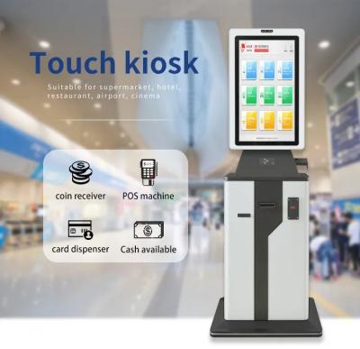 China Touch Screen Hotel Self Check In Kiosk 32 Inch Parking Car Payment Self Service Kiosk for sale
