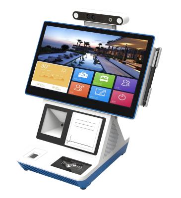 China Desktop Self Checkin Kiosk with 10-Point Capacitive Screen Android or Windows Custom Optional and WiFi Communication for Visitor Management for sale