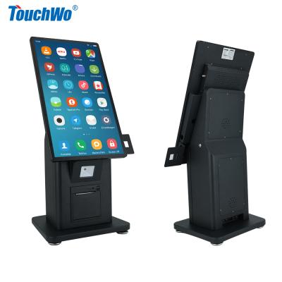 China 21.5 Inch Capacitive Touch 10 Point Self Service Kiosk with Thermal Printer and POS Bracket for sale