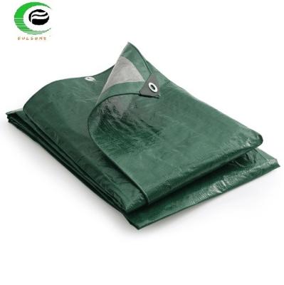 China Outdoor Covering Tarpaulin Medium Duty Green / Silver 140gsm for sale