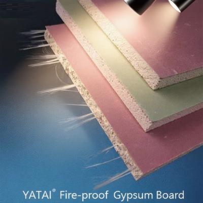 China 1/2 Inch Fire Resistant Wallboard Mold Mildew Resistant For Fire Resistant Walls for sale