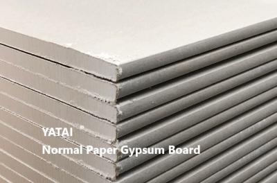 China 8.5-12.0mm Thickness Standard Gypsum Board For Moisture Resistance for sale