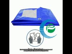 blue / silver light duty tarpaulin waterproof 85-120gsm