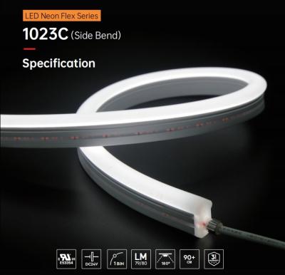 China 24V Side Bend LED Neon Strips Flexible Wide Angle Illumination With Pull Resistant Ring for sale