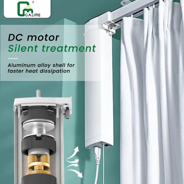 Quality Zero Configuration Curtain Rod Motor Replaceable Power Line Elderly Friendly for sale