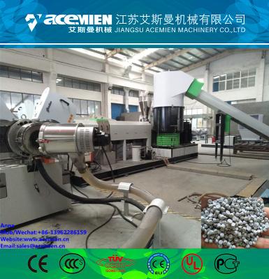 China PP/PE/LDPE/LLDPE/PS/ABS waste plastic single stage pelletizing machine/Plastic pelletizing machine for recycle pe pp fil for sale