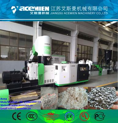 China Double stages pet pelletizing machine/ plastic bottle recycling granulator extruder machine for sale