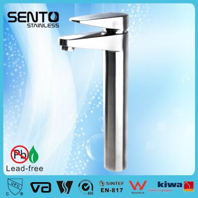 China Grifo del lavabo del cuarto de baño de los grifos del acero inoxidable de SENTO alto en venta
