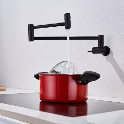 China Material de acero inoxidable de la manija del plegamiento del pote del llenador de cocina del fregadero del golpecito doble del grifo 304/316 en venta