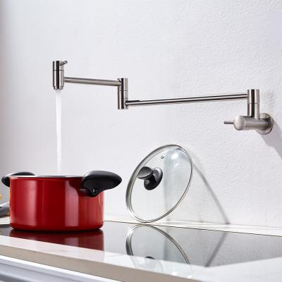 China Llenador montado en la pared moderno del pote de la extensión con acero dual de las juntas del oscilación 304/316 grifo material de la cocina en venta